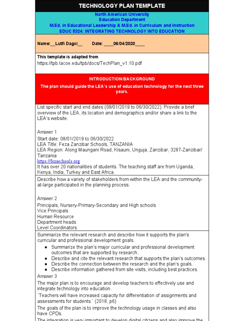 Technology Plan | PDF