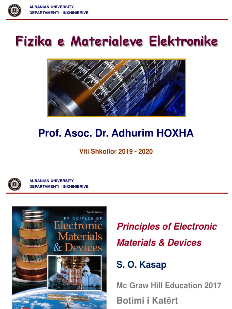 Leksion 13 & 14 - Materialet Elektronike | PDF