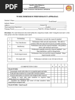 Work Immersion Evaluation Form | PDF | Competence (Human Resources) | Behavioural Sciences