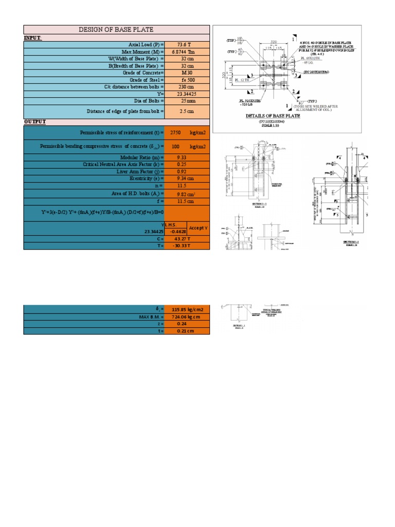 Base Plate Design | PDF