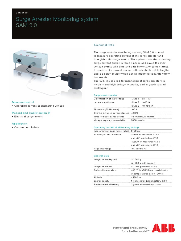 ABB Monitoring System SAM 3.0 - Data Sheet 1HC0076312 E01 AB | PDF ...