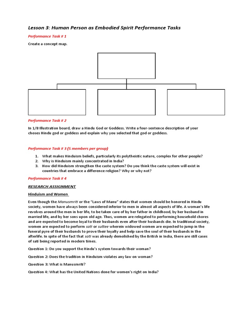 Lesson 3 - Performance Task | PDF | Caste | Dalit