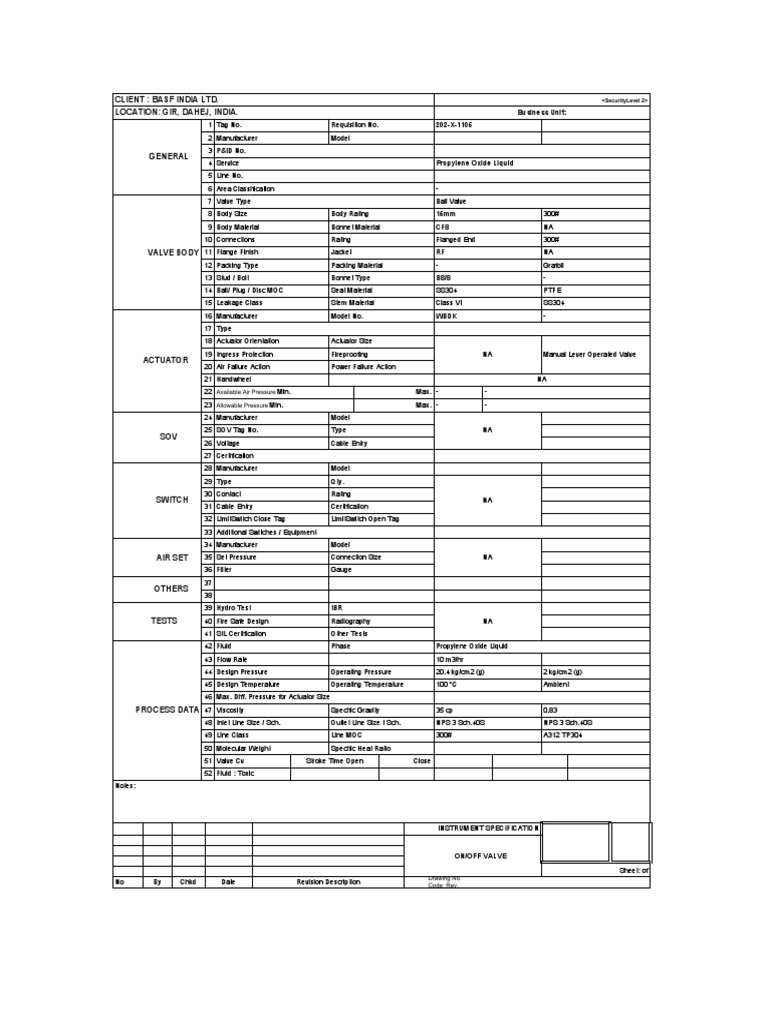 General: Client: Basf India Ltd. Location: Gir, Dahej, India | PDF ...