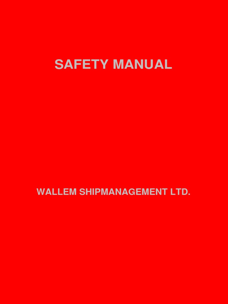 Safety Manual PDF | PDF | Oil Tanker | Ships