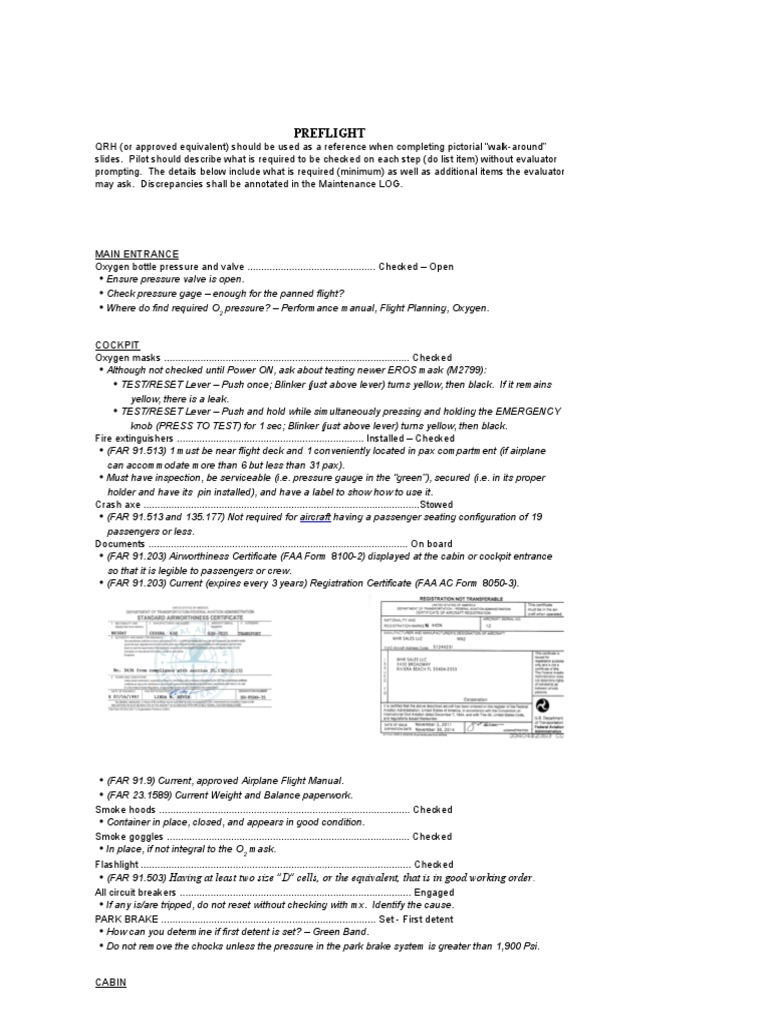 Checkride INTERIOR INSPECTION | PDF | Landing Gear | Door
