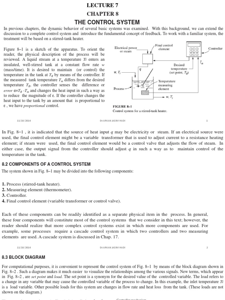 The Control System: Error - T | PDF | Control System | Control Theory