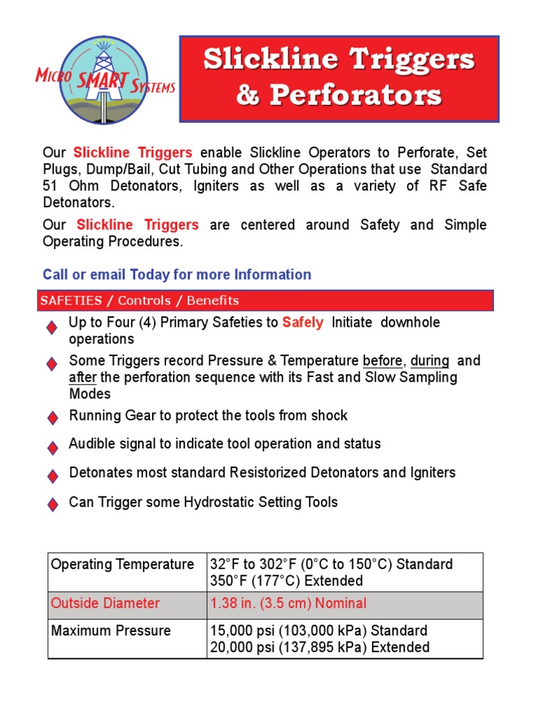 Slickline Triggers & Perforators Overview | PDF | Technology & Engineering