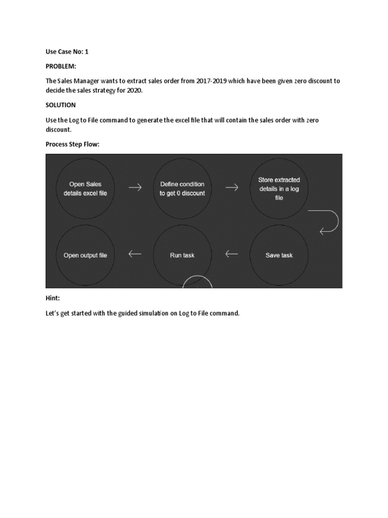 Use Case No: 1 Problem | PDF
