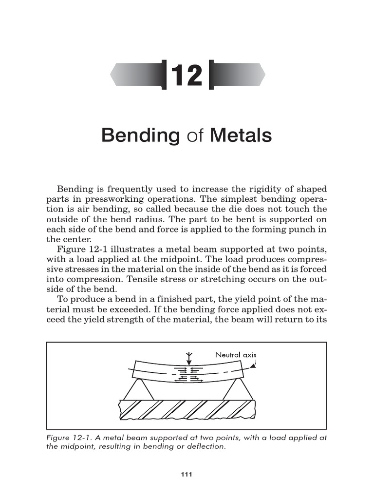 7 Die Maintenance Handbook Chapter 12 PDF | PDF | Bending | Solid Mechanics