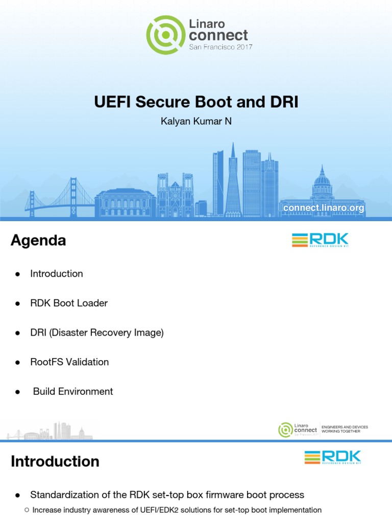 Linaro UEFI Secure Boot and DRI | PDF | Booting | Ibm Pc Compatibles