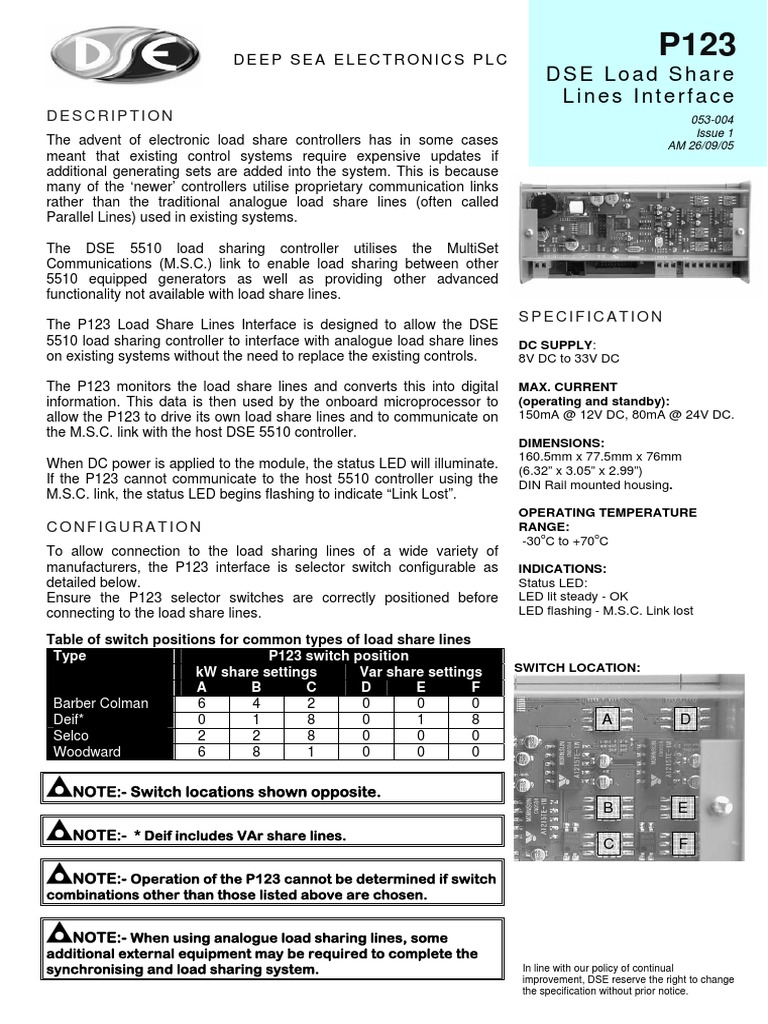 DSE123 Installation Instructions | PDF | Programmable Logic Controller | Telecommunications