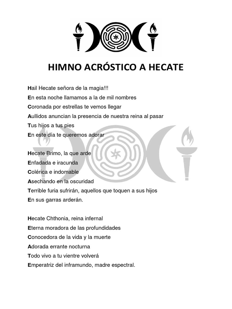 Himno Hecate FINAL..pdf Versión 1 | PDF | Religión y creencia