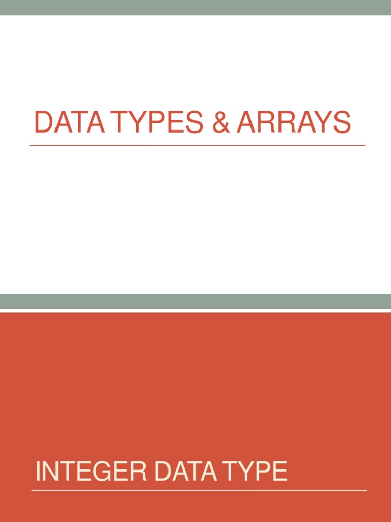 Pf Datatypes Arrays 11 Download Free Pdf Integer Computer Science Data Type