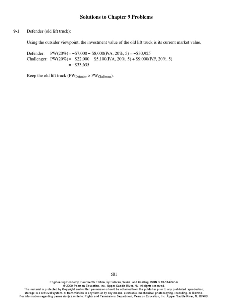 Solutions To Chapter 9 Problems | PDF | Fuel Economy In Automobiles | Copyright