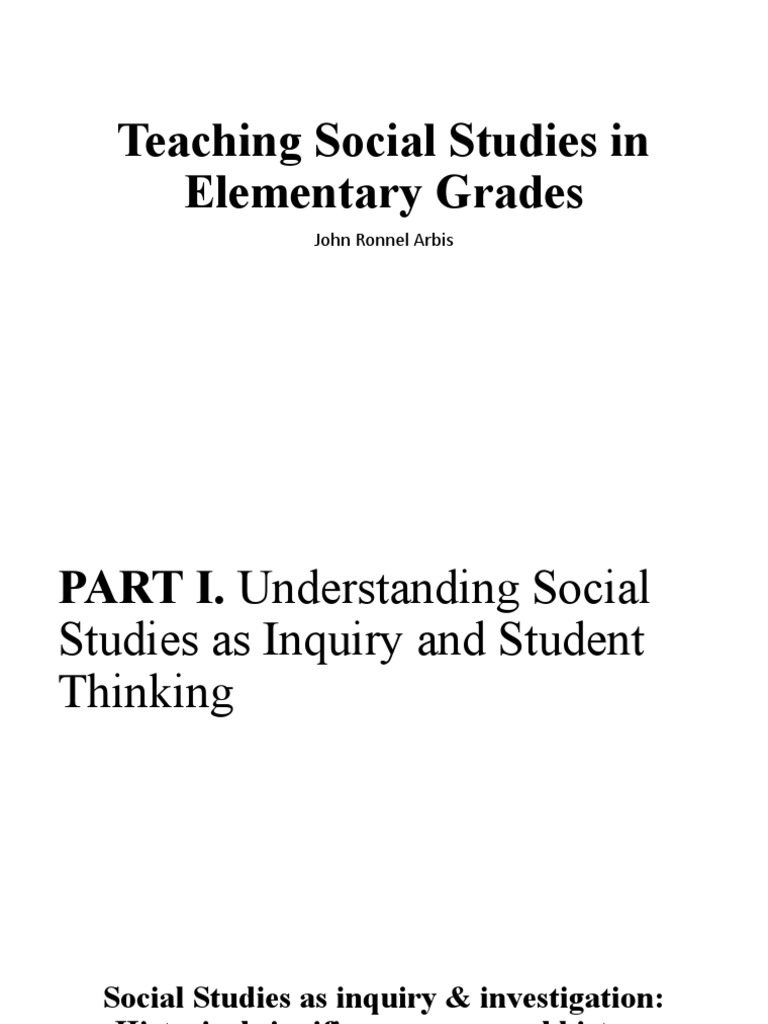 Chapter 1 Teaching Social Studies | Download Free PDF | Educational ...