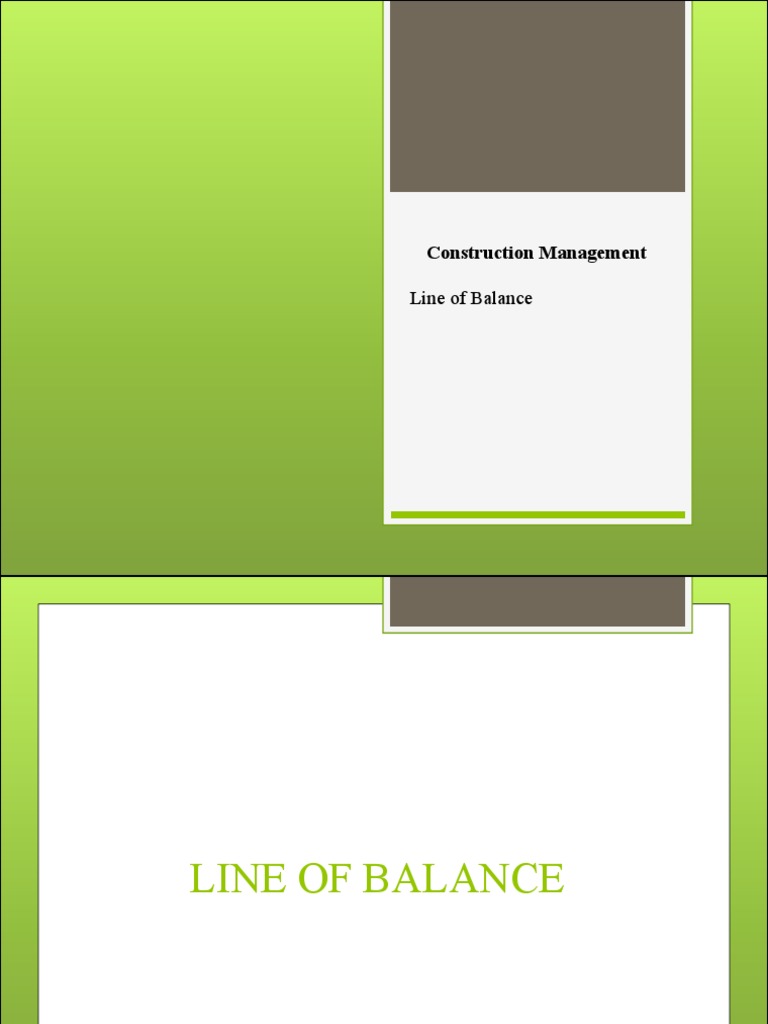 Construction Management: Line of Balance | PDF | Chart | Cartesian ...