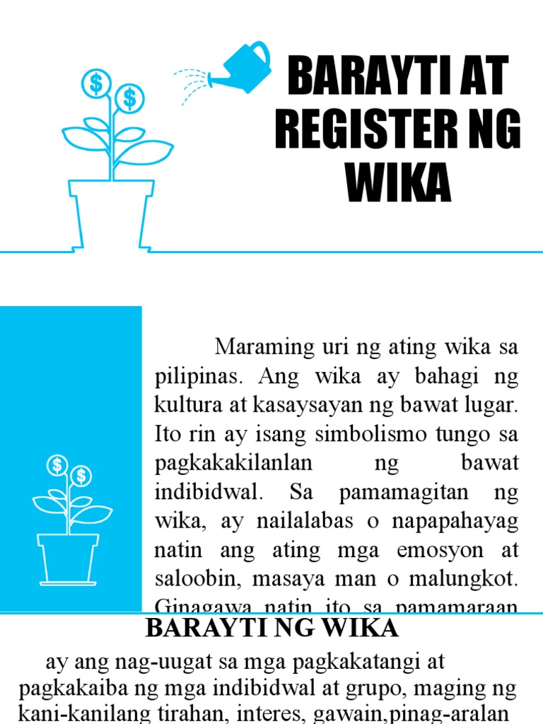 Barayti at Register NG Wika | PDF