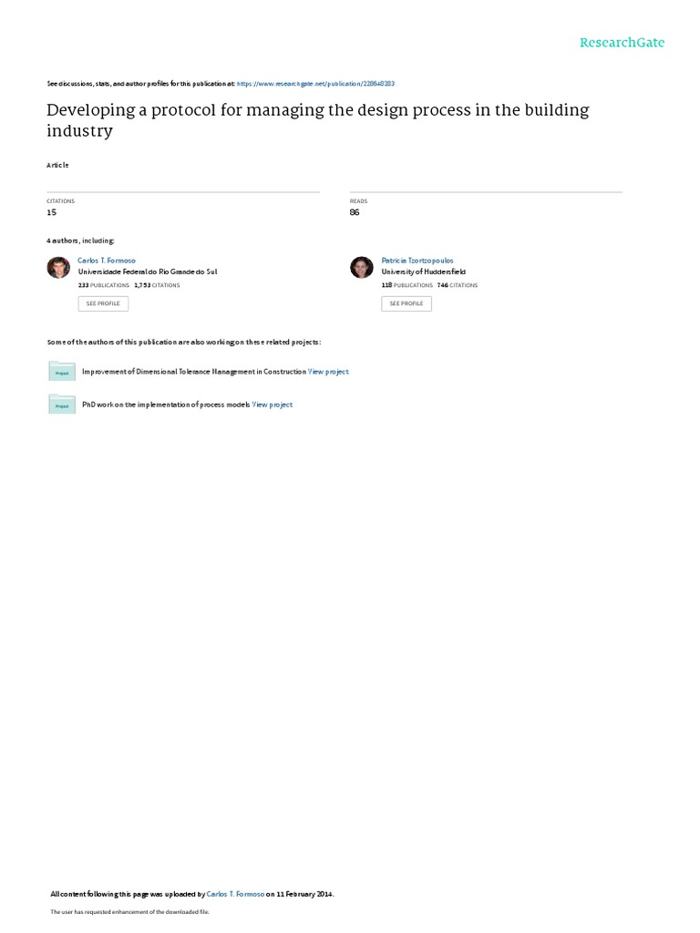 Developing A Protocol For Managing The Design Proc | PDF | Design ...