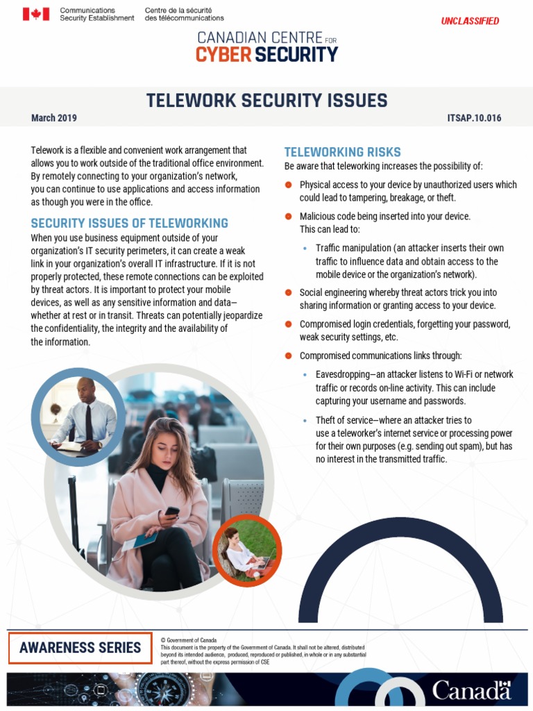 Gov CANADA - Telework Security Issues (March 2019) | PDF | Encryption ...