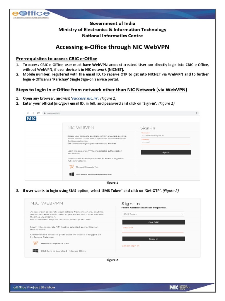 Accessing Eoffice Through Web VPN | PDF