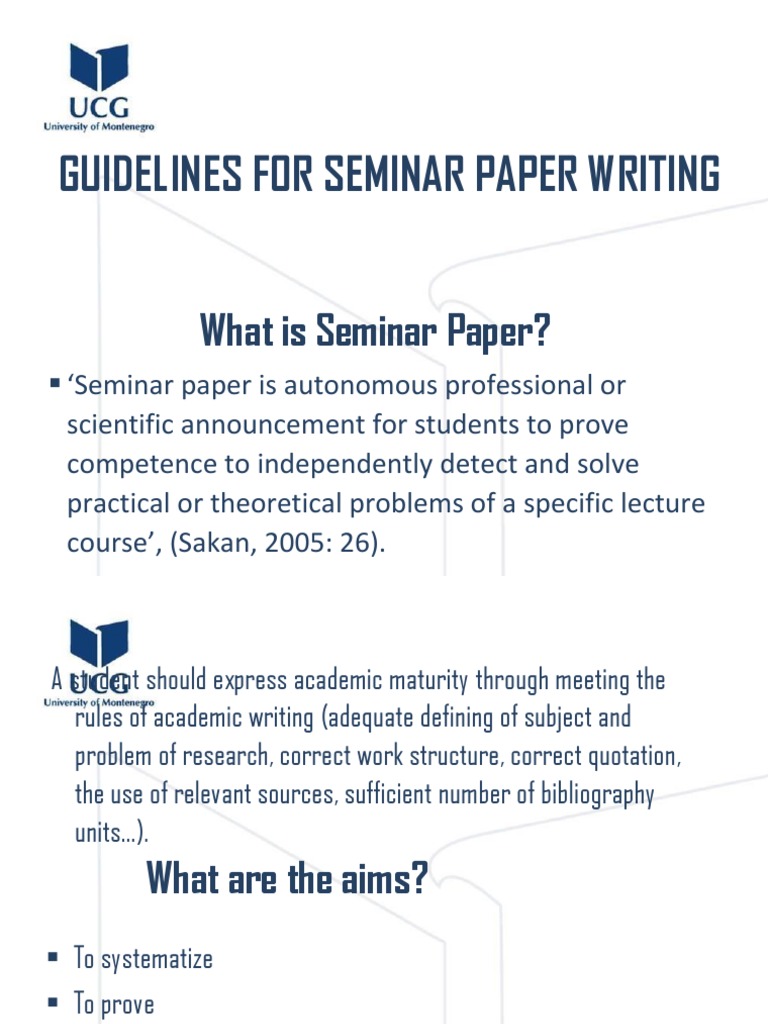 Guidelines For Seminar Paper Writing PDF | PDF | Research Methods | Science