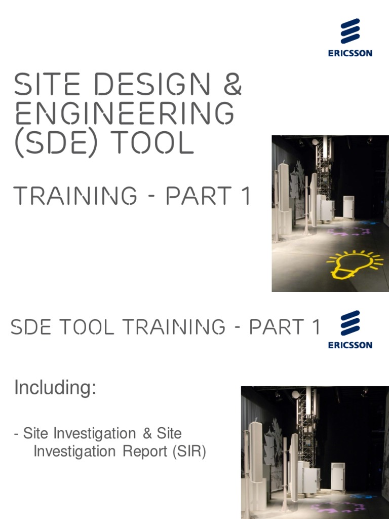 Site Design & Engineering (Sde) Tool: Training - Part 1 | PDF | Online ...