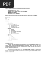 Guide For The IMRaD Format | PDF | Methodology | Statistics