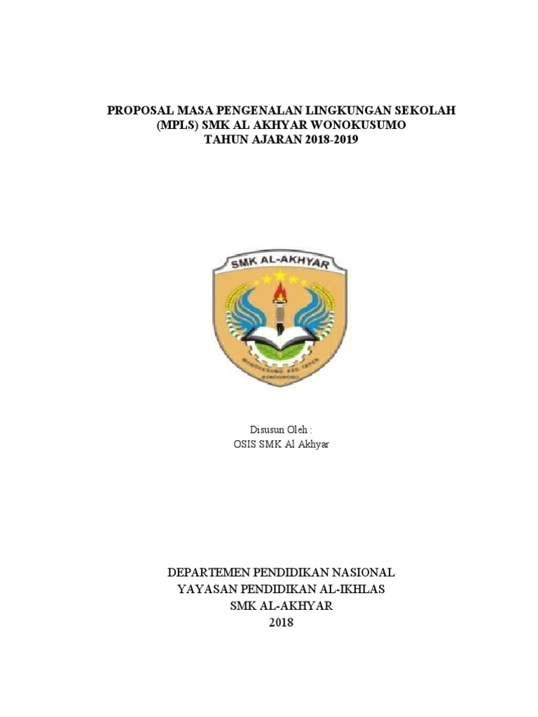 Proposal MPLS SMK Al Akhyar 2018-2019 | PDF