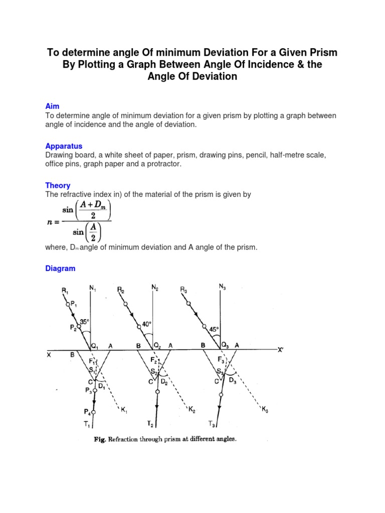 Prism | PDF | Prism | Refraction
