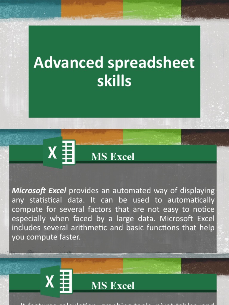 Lesson 2.3 Advanced Spreadsheet Skills | PDF | Microsoft Excel ...