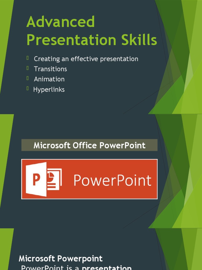 Lesson 2.4 Advanced Presentation Skills | PDF | Hyperlink | Microsoft ...