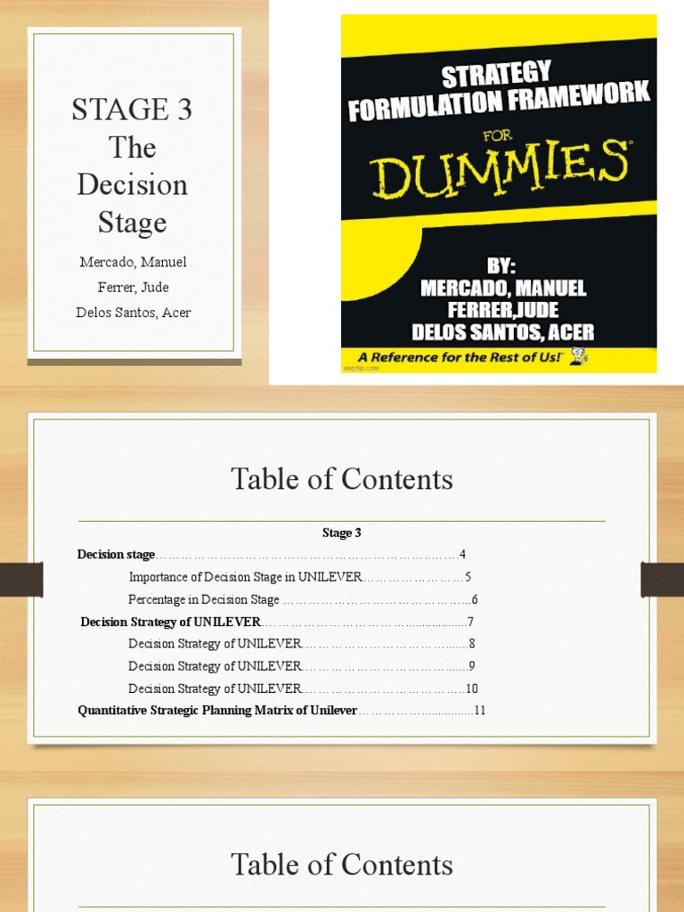 Stage 3 The Decision Stage: Mercado, Manuel Ferrer, Jude Delos Santos ...