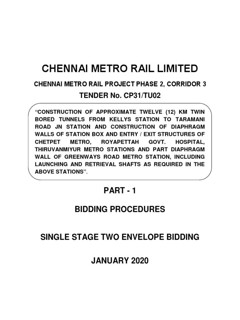 Chennai Metro Rail Project E-Tender | PDF | Public Key Cryptography | Encryption