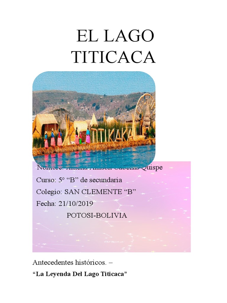 El Lago Titicaca | PDF | Turismo | Acuicultura