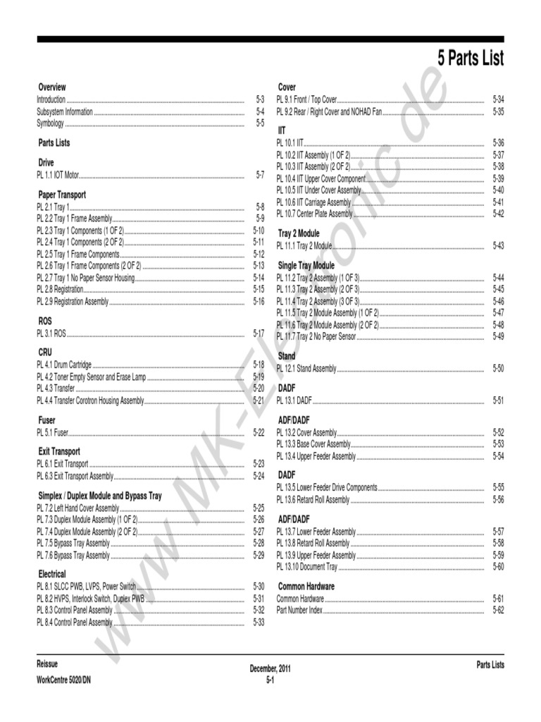 5 Parts List: Cover | PDF | Belt (Mechanical) | Mechanical Engineering