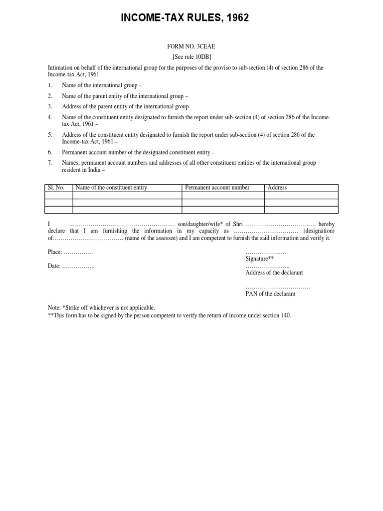 Income-Tax Rules, 1962 | PDF