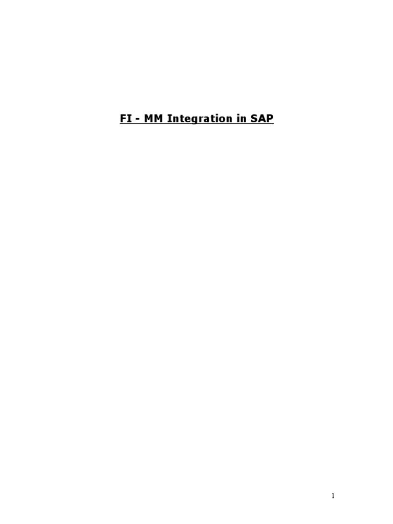 FI - MM Integration in SAP | PDF | Valuation (Finance) | Receipt