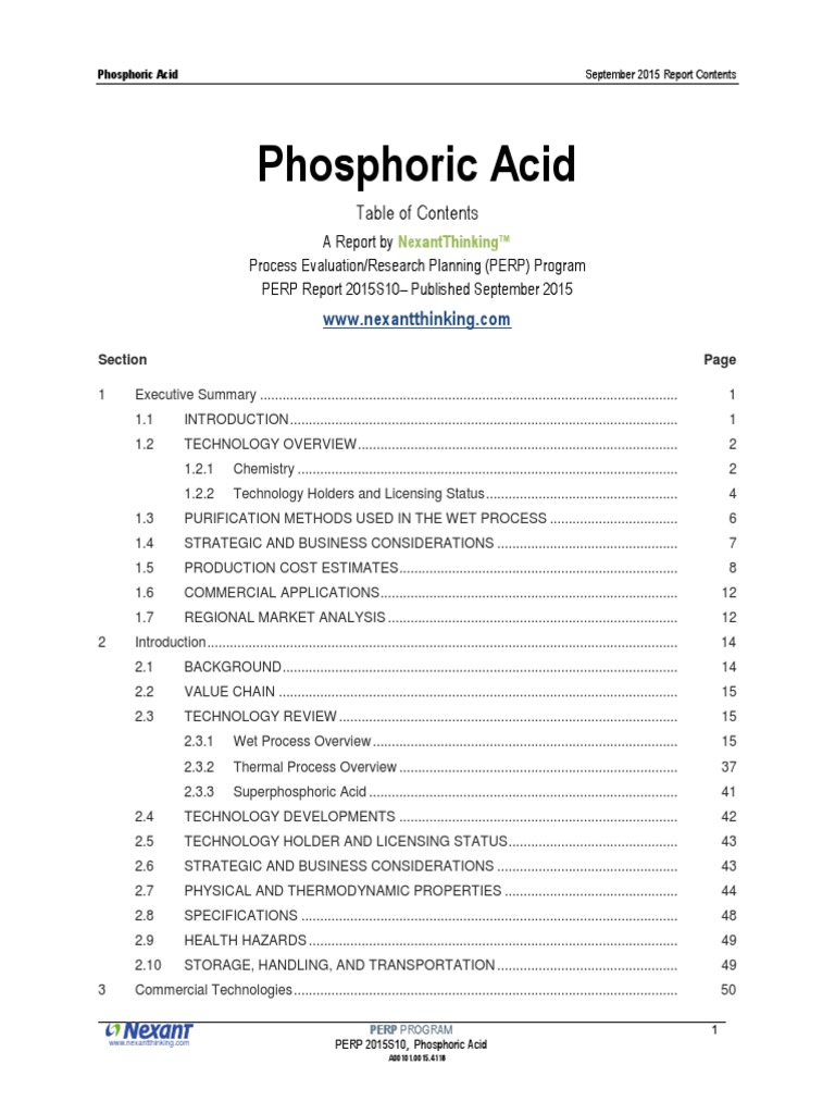 Phosphoric Acid | PDF | Phosphoric Acid | Phosphate