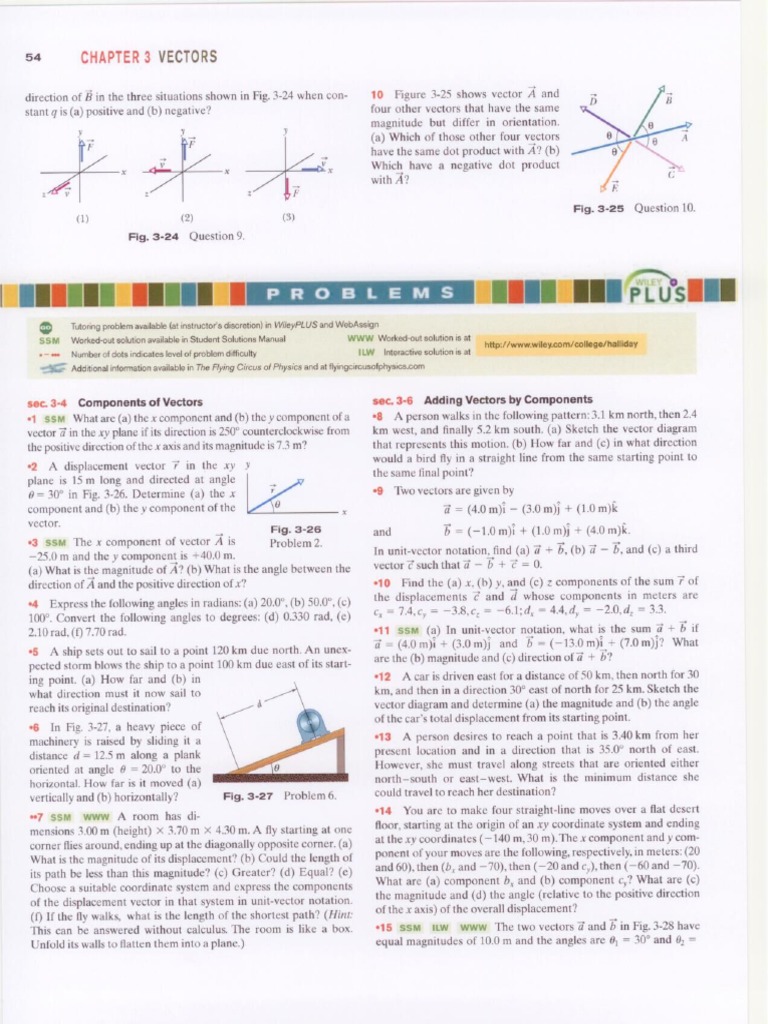 Ch. 3 Problems - Vectors | PDF