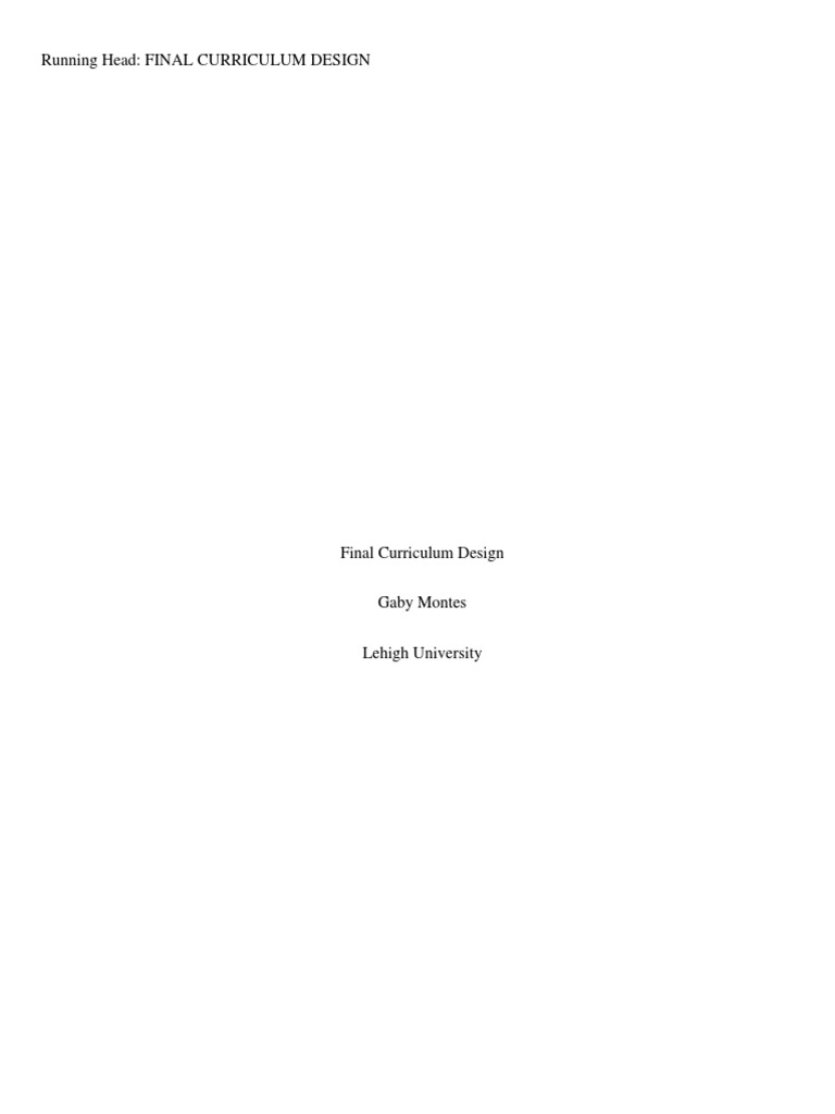 Montes Final Curriculum Design | PDF | Question | Human Communication