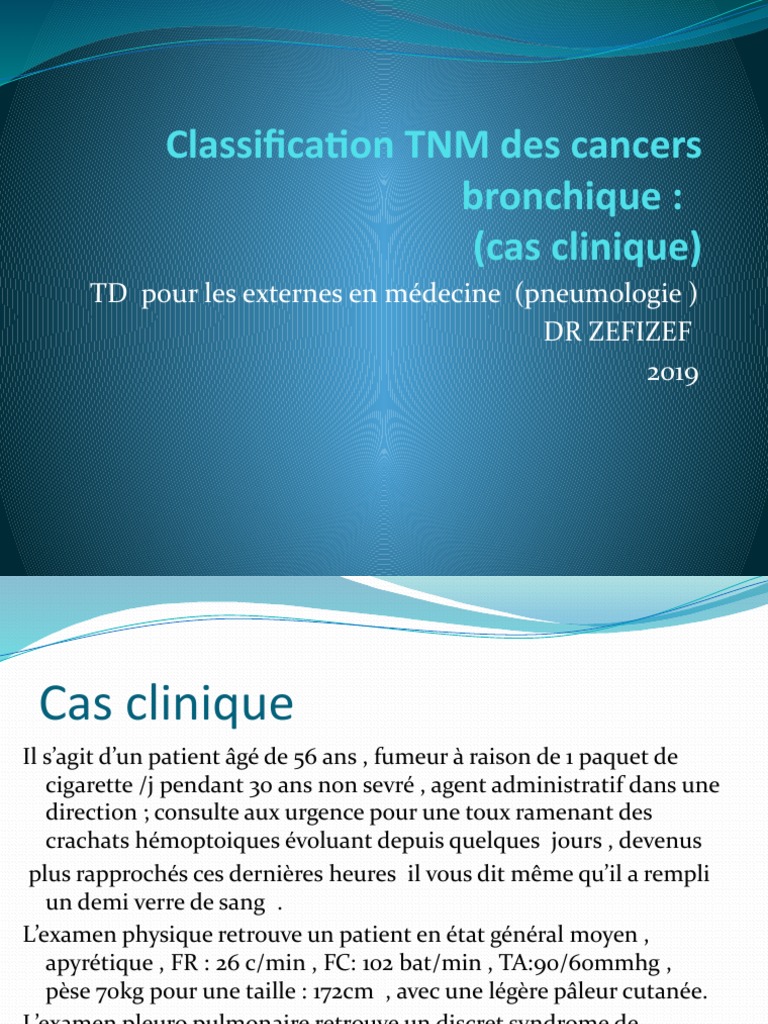 Classification TNM Des Cancer Bronchique | PDF | Poumon | Cancer du poumon