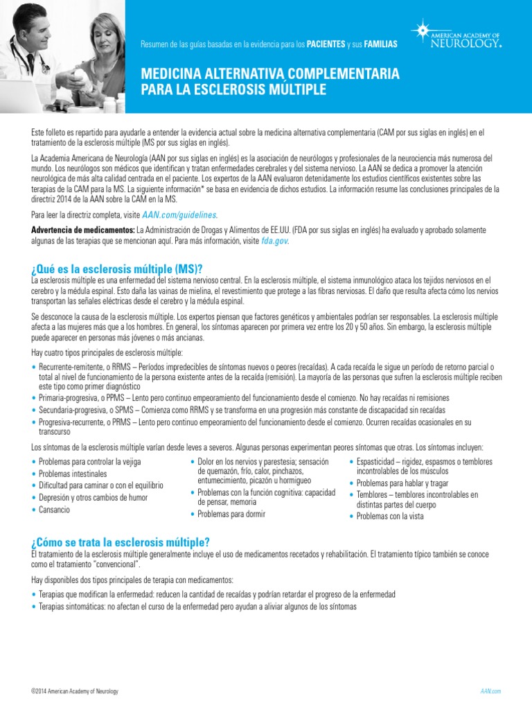 Summary of Evidence-Based Guideline - Complementary and Alternative ...