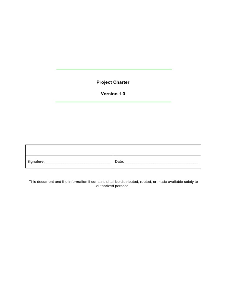 Project Charter Template 2 Contents (Sample) | PDF | Document | Computing