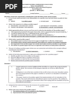 Eapp Final Exam With Tos From Deped | PDF | Observation | Experiment