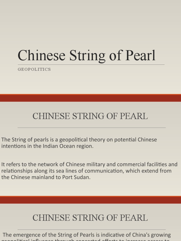 China's String of Pearl | PDF | Travel