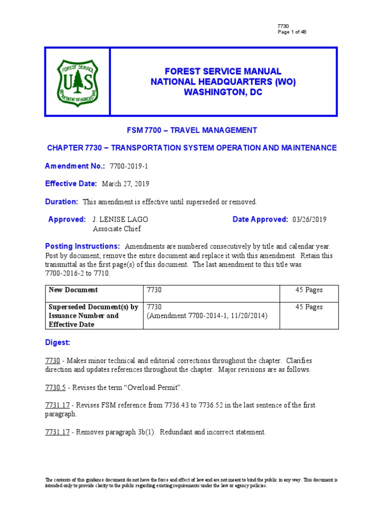 Forest Service Manual National Headquarters (Wo) Washington, DC | PDF ...