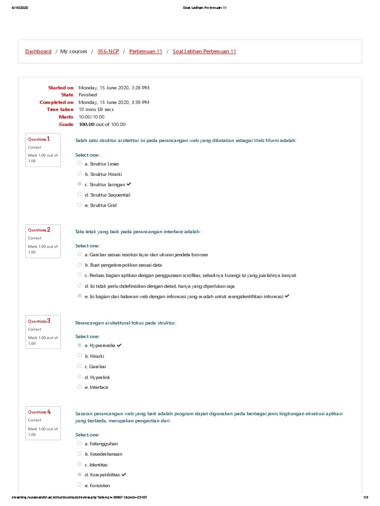 Soal Latihan Pertemuan 11 RPL | PDF
