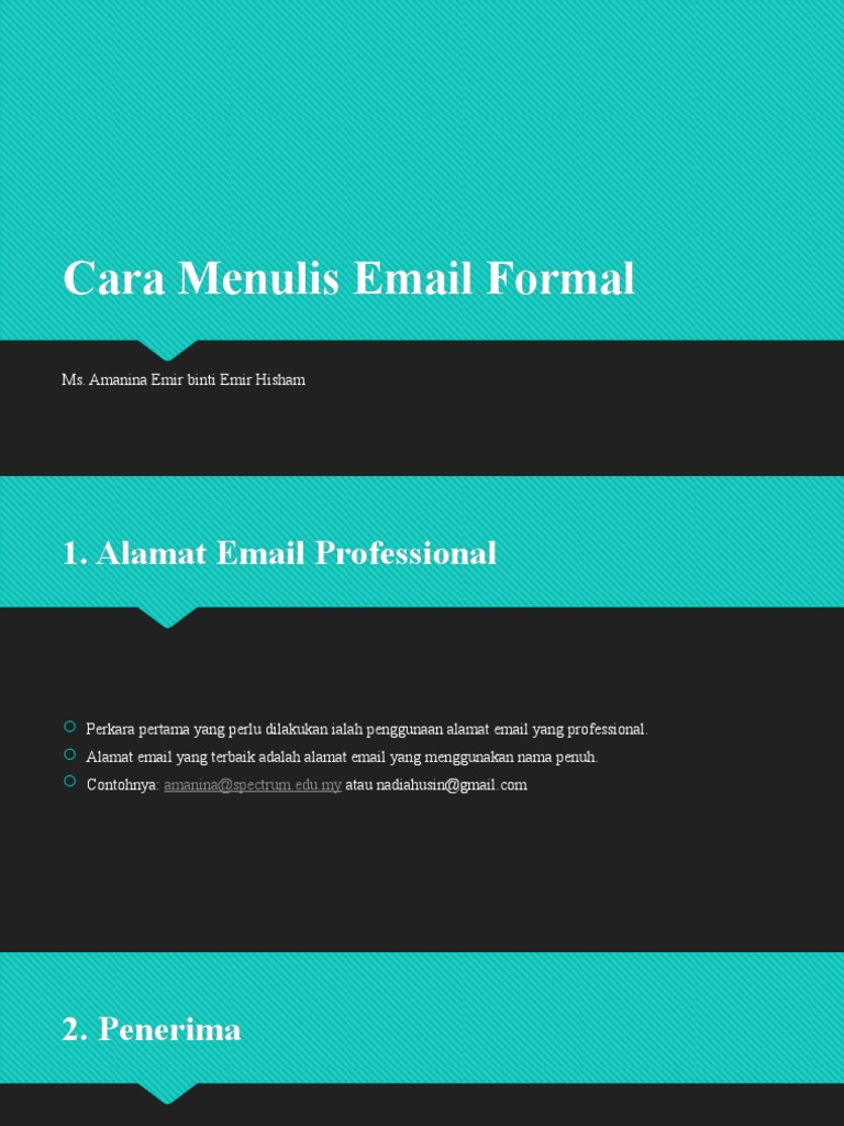 Cara Menulis Email Formal | PDF