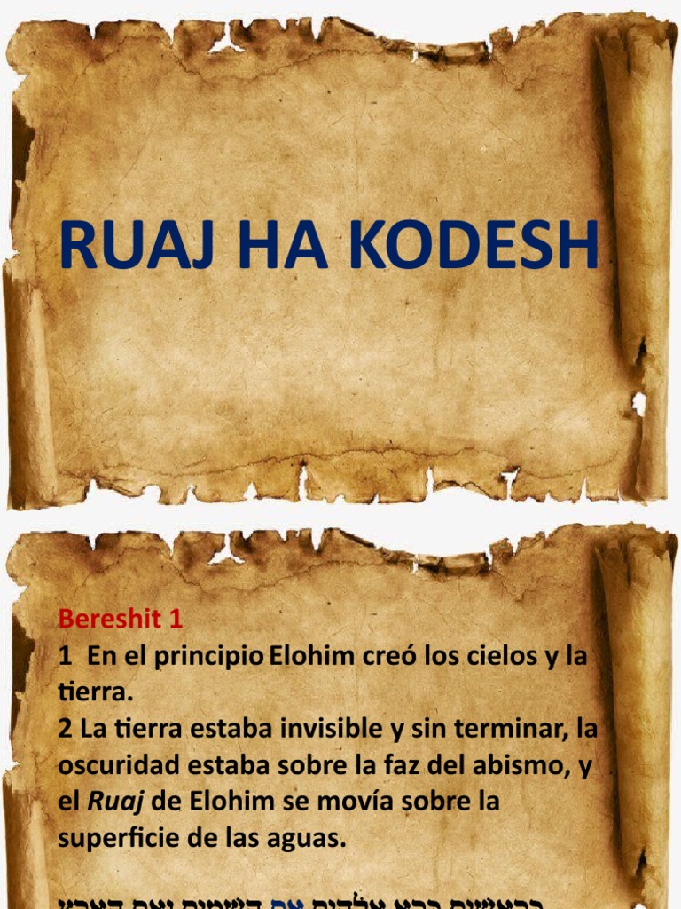 Ruaj Ha Kodesh | PDF | Contenido bíblico | Creencia religiosa y doctrina
