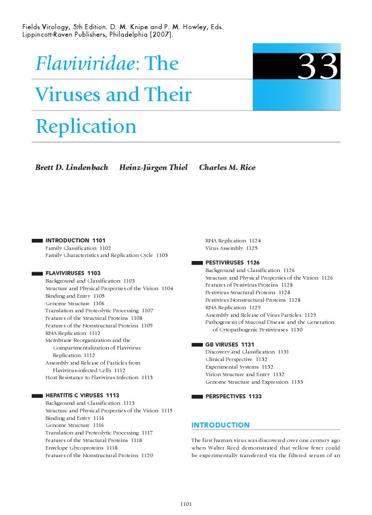 Flaviviridae The Viruses and Their Replication | PDF | Virus | Proteins